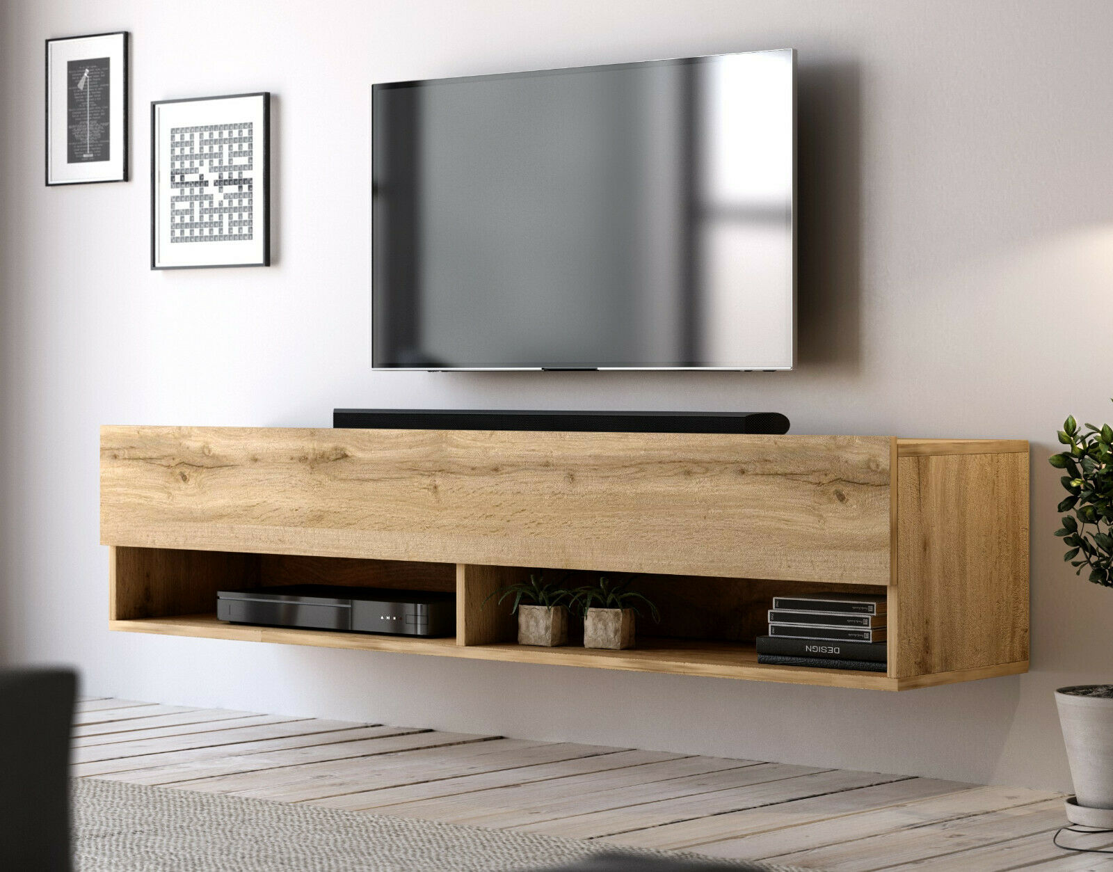 Tv Board Hangend Eiche